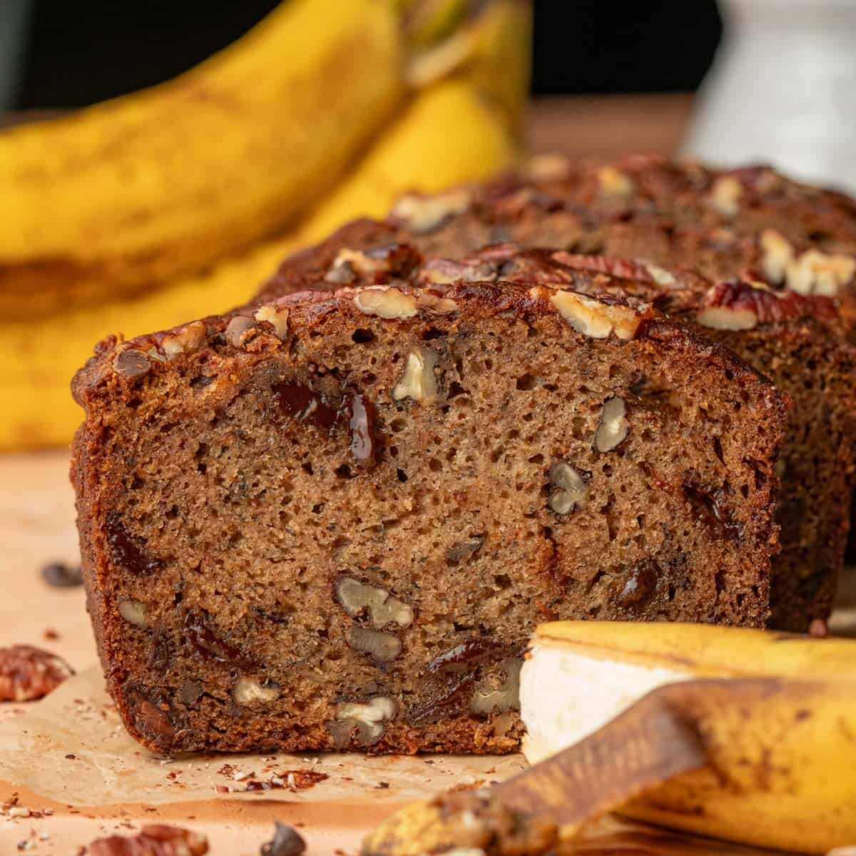 Banana Nut Bread Recipe with Pecans - Stir Taste Smile