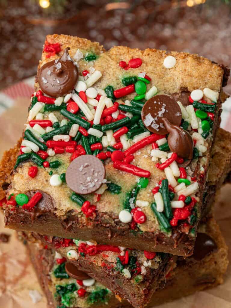 Christmas Blondie Recipe - Stir Taste Smile