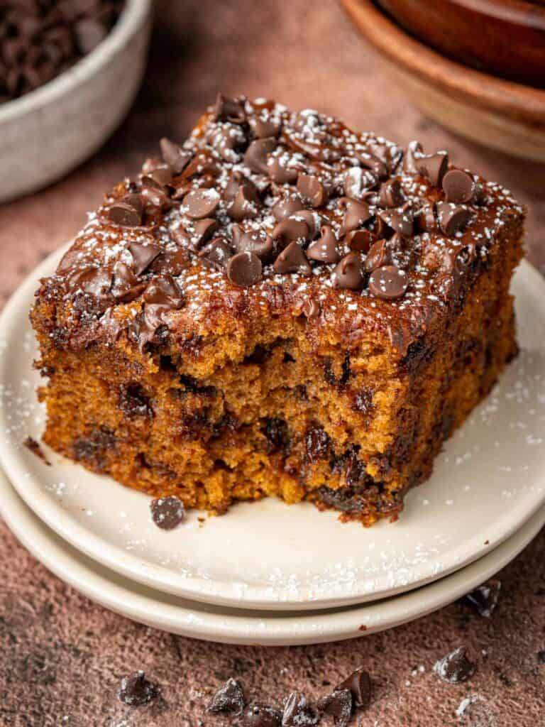 Pumpkin Chocolate Chip Cake Recipe - Stir Taste Smile