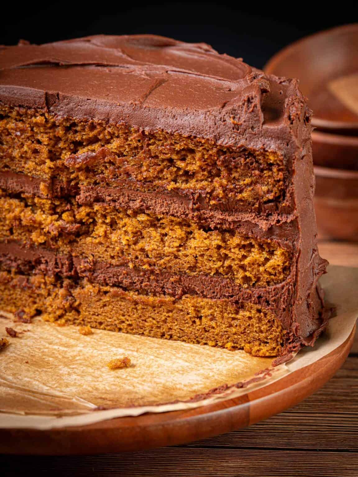 Pumpkin Chocolate Cake Recipe - Stir Taste Smile